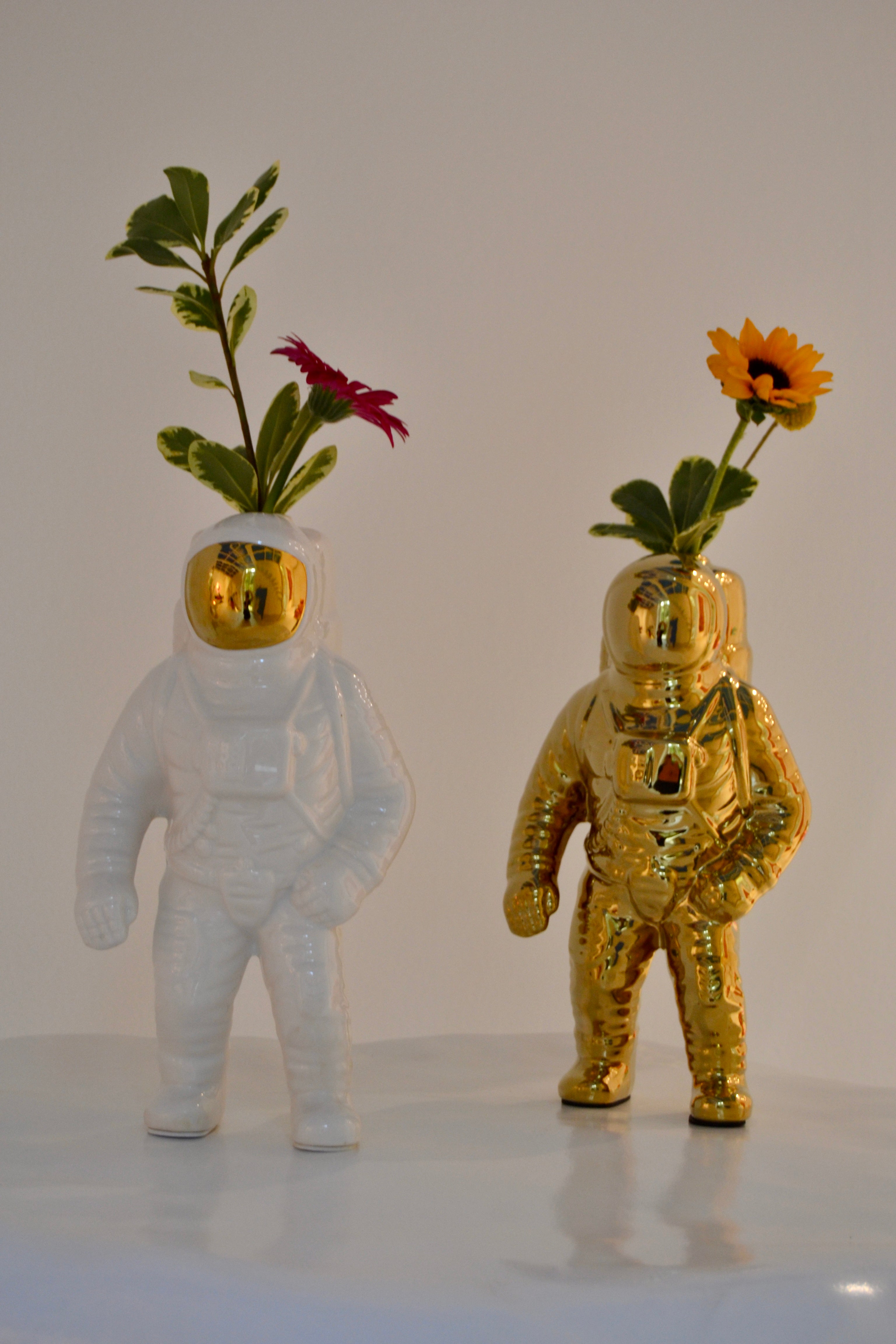 Seletti Cosmic Diner Starman Vase Gold – 28cm Astronaut Flower Vase ...
